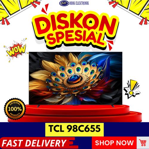 Promo TCL 98C655 QLED 98 Inch Google TV UHD 4K PRO Dolby Atmos Onkyo 2 ...