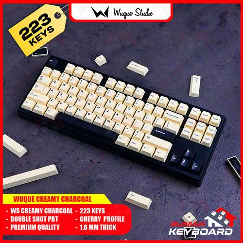 Promo WUQUE STUDIO - CREAMY CHARCOAL - 223 KEYS - KEYCAP - KEYCAPS ...