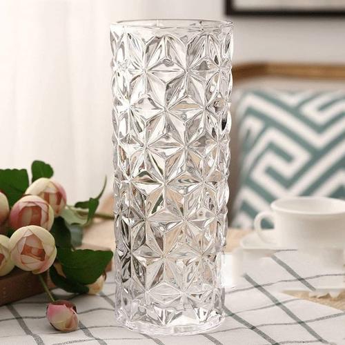 Jual Vas Bunga Kaca Import-Diamond Glass Vase/Tabung/Silinder - M - Kab ...