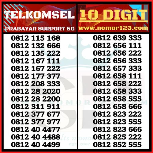 Jual Nomor cantik Telkomsel Simpati 10 DIGIT triple - Jakarta Pusat - nomorcantik sellindo ...