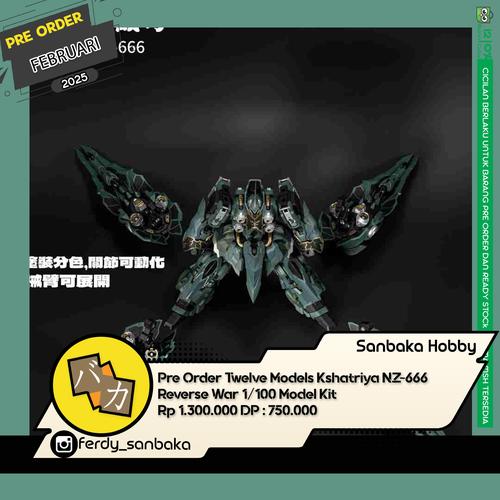 Jual Pre Order Twelve Models Kshatriya NZ-666 Reverse War 1/100 Model ...