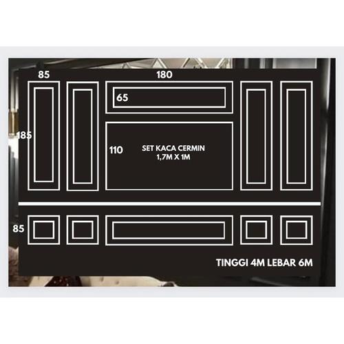 Jual Paket Lengkap Moulding + Kaca Cermin Ukuran Tinggi 4 Meter Lebar 6 ...