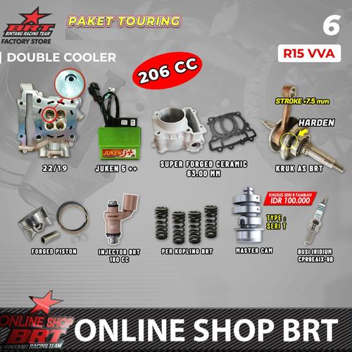 Jual PAKET TOURING BORE UP CERAMIC TOURING 6 & 8 BRT R15VVA R15 VVA V3 ...