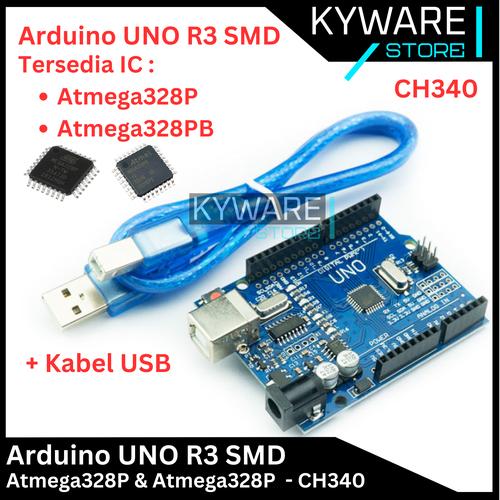 Jual Arduino UNO R3 SMD ATMEGA328P CH340 CH340G Compatible Board - UNO ...