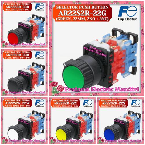 Jual Push Button Selector Switch Diameter 22mm AR22 S2R-20B FUJI ...