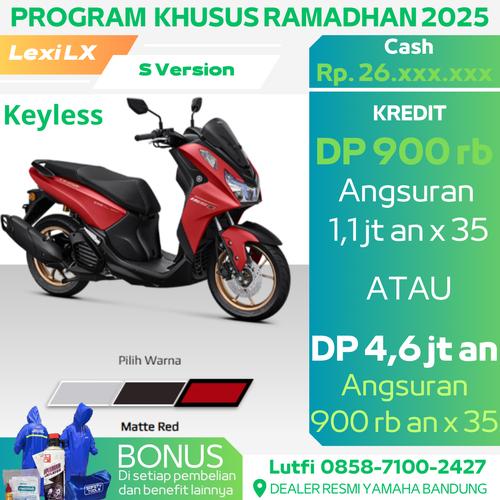 Jual Yamaha Lexi LX 155 S Version Matte Red 2025 / Motor Lexi Keyless ...