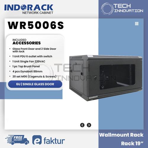 Jual INDORACK Wallmount Rack 6U Depth 500mm Rak Server Modem Wifi ...