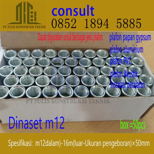Jual Dinaset M12 / Drop In Anchor 12mm / Dynaset M12 / Baut Mur Baja ...