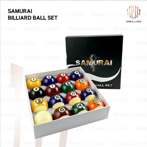 Jual SAMURAI Billiard Ball Set 57.2mm Black White Bola Billiard DOT ...