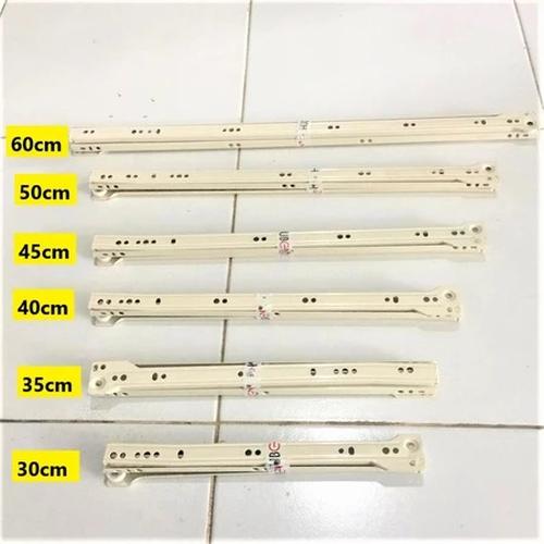 Jual REL LACI RODA HUBEN PUTIH / DRAWER CABINET SLIDE BIASA - 25cm ...