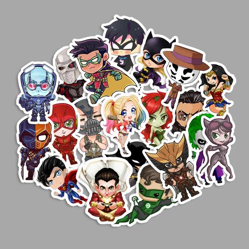 Promo STICKER PACK - DC UNIVERSE CHIBI | STICKER KOPER STICKER TUMBLER ...