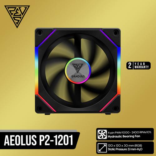Jual GAMDIAS AEOLUS P2-1201 ARGB PWM | 120mm Cooler Case Fan - Black ...