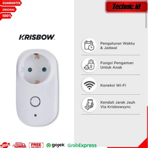 Jual Steker Pintar Krisbow Smart Steker Adaptor Wifi 16a 250v - Kota ...