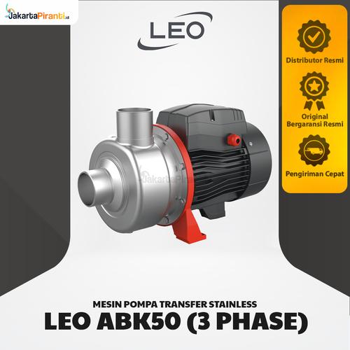 Jual Mesin Pompa Air Transfer Impeller Stainless Centrifugal Pump Leo ABK50 ABK 50 3 Phase ...