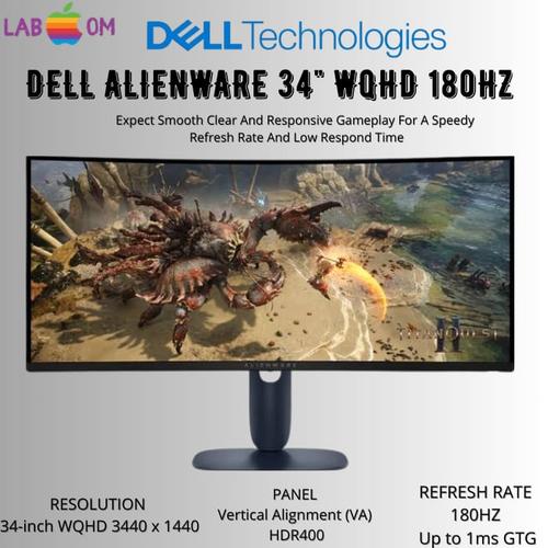 Jual DELL ALIENWARE AW3425DWM GAMING MONITOR 34" CURVED WQHD VA 180HZ ...