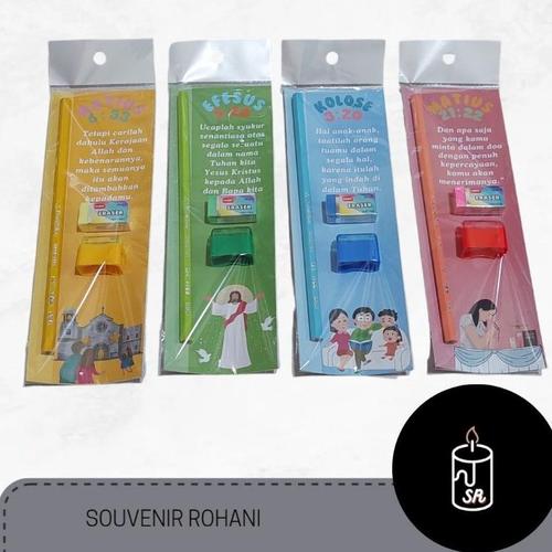 Jual SET ALAT TULIS AYAT ALKITAB FULL COLOUR UNTUK SOUVENIR ANAK ...