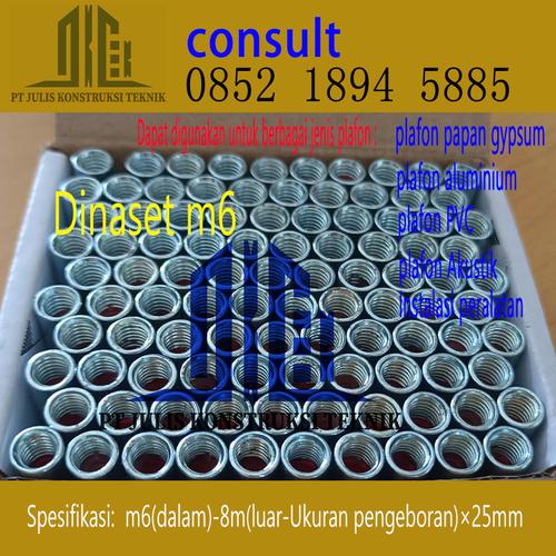 Jual Dinaset M6 / Drop In Anchor 6mm / Dynaset M6 / Baut Mur Baja M6 ...