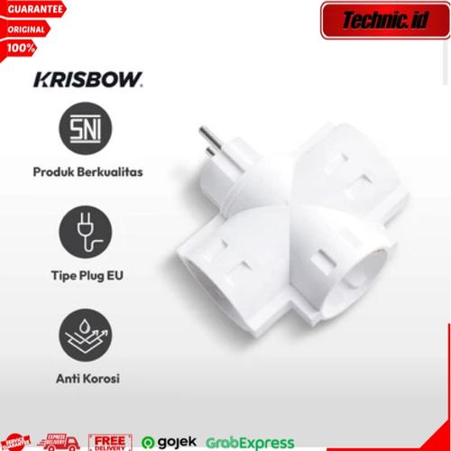 Jual Stop Kontak T 3 Colokan Krisbow Stop Kontak T 3 Arah Round 3 Way ...