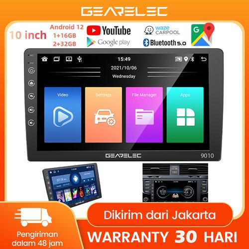 Jual GEARELEC Head Unit Double Din Android 12 10 inch Universal ...