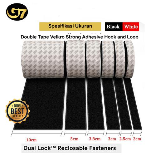 Jual Velcro Tape Perekat Double Tape Hook dan Loop Set Fasterner Tape ...
