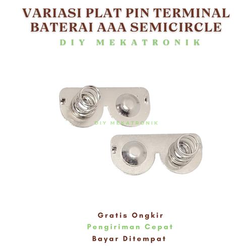 Jual Plat Pin Terminal Baterai AAA Semicircle PCB 3A A3 Setengah ...