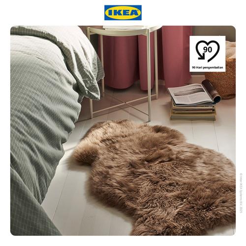 Promo IKEA ULLERSLEV Karpet Kulit Domba Serbauguna Cokelat Muda 85cm ...