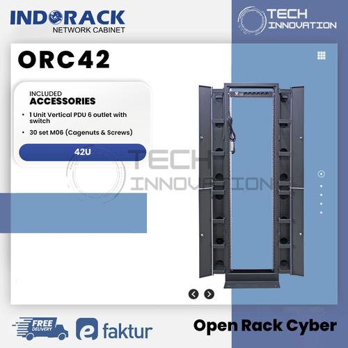 Jual INDORACK Open Rack Cyber 42U Rack Server Rak Switch Modem WIfi ...