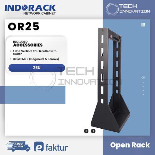 Jual INDORACK Open Rack 25U Rack Server Rak Switch Modem WIfi Network ...