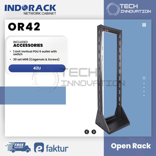 Jual INDORACK Open Rack 42U Rack Server Rak Switch Modem WIfi Network ...