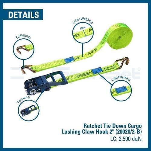 Promo Tali Ratchet Tie Down Cargo Lashing Track Belt Claw Hook SpanSet ...