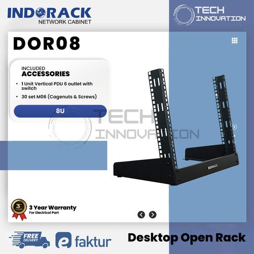 Jual INDORACK Desktop Open Rack 8U Depth 290mm Rak Server Modem Audio ...