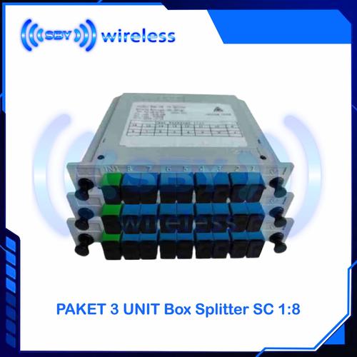 Jual PAKET 3 UNIT Box Splitter SC 1:8 , Passive Splitter pasif PLC BOX ...