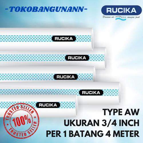 Jual Pipa Rucika AW 3/4 inch PVC per batang 4 meter - Kantor - Jakarta ...