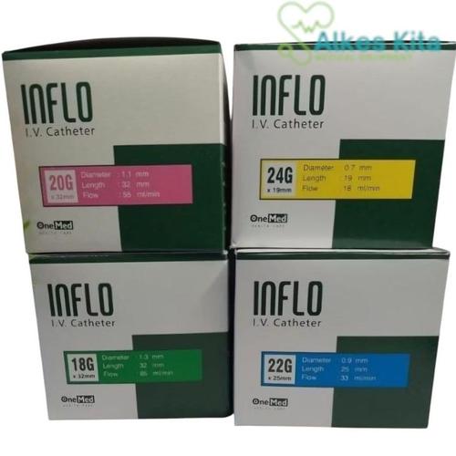 Jual Ahmed ID - I.V Catheter Inflo No. 18, 20, 22, 24 Onemed // IV Cath ...