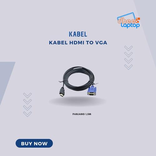 Jual KABEL HDMI TO VGA 1.5METER / CABLE HDMI TO VGA 1.5M / HDMI TO VGA ...