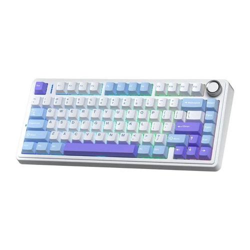 Jual Keycaps Aula F75 - White Blue Purple - Brand new Copotan ...