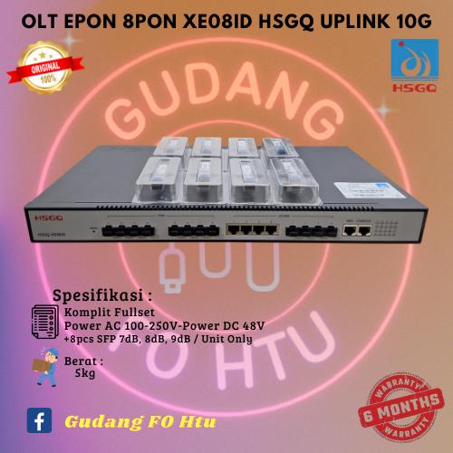 Jual OLT HSGQ EPON 8PON XE08ID L3 10G/ Inc SFP EPONPX 7dB/ SFP 8dB/ SFP ...