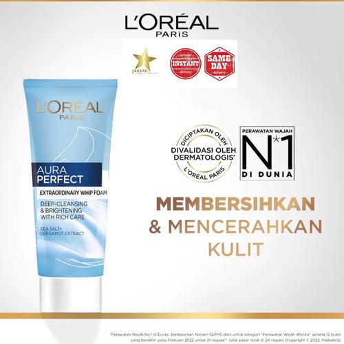 Jual Loreal Paris Aura Perfect Whip Foam Facial Wash - 100 ml - Kota ...