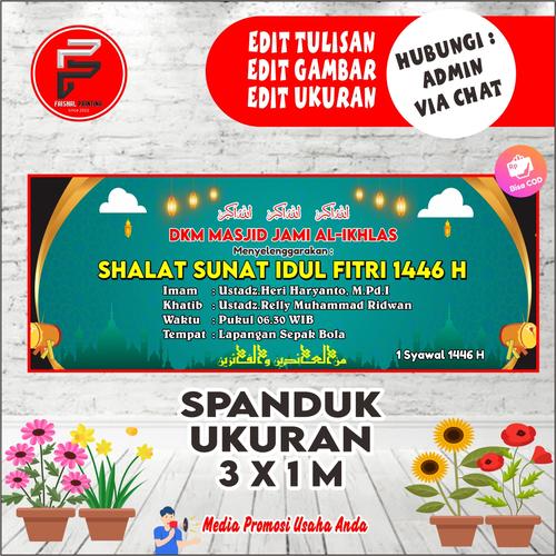 Jual Spanduk Banner Sholat Ied / sholat idul fitri ukuran 3 x 1 meter ...