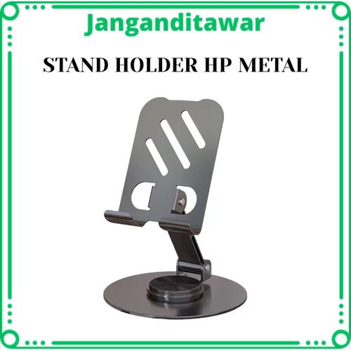 Promo Stand Holder Hp Metal 360 Derajat Phone Holder Meja Lipat Putar ...