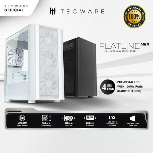 Jual TECWARE FLATLINE TG MK2 - Clean & Seamless mATX Case / Casing PC ...