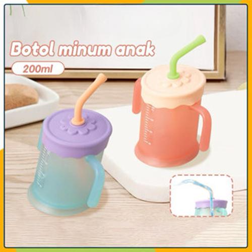 Jual Curve Straw Cup Straw Mug Training Cup 200ml | Sippy Cup Anak Anti Tumpah BPA Free | Gelas ...