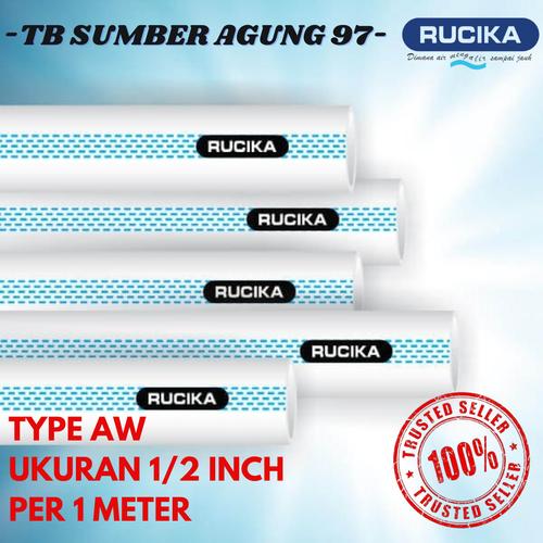 Jual Pipa PVC Rucika AW 1/2 inch 0,5 inch per meter | Pipa Air Garis Biru - Jakarta Barat - TB ...