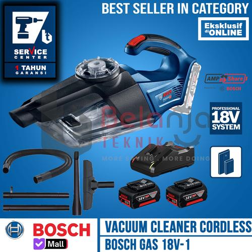 Promo Bosch Mesin Vacuum Cleaner Cordless GAS 18V-LI Charger Baterai X2 18V - 2 AH x2 - Kota ...