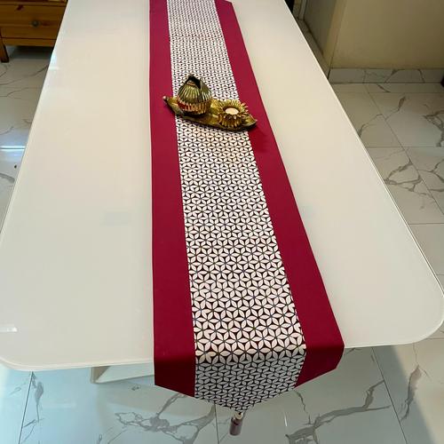 Jual Table Runner Batik Kawung Elegan Reversible - Navy - Kota ...