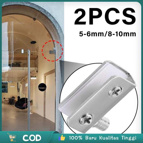 Jual 2pcs Engsel Kaca Stainless Steel Engsel Pintu Lemari Kaca Keramik ...