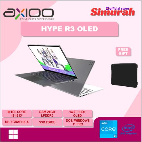 Promo AXIOO HYPE-R 3 OLED I3 1215 24GB 256GB WIN 11 PRO 14.0FHD BLK ...