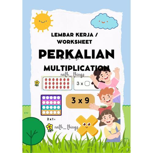 Jual LEMBAR KERJA WORKSHEET ANAK SD KELAS 2 PERKALIAN 1 SET ISI 10 ...