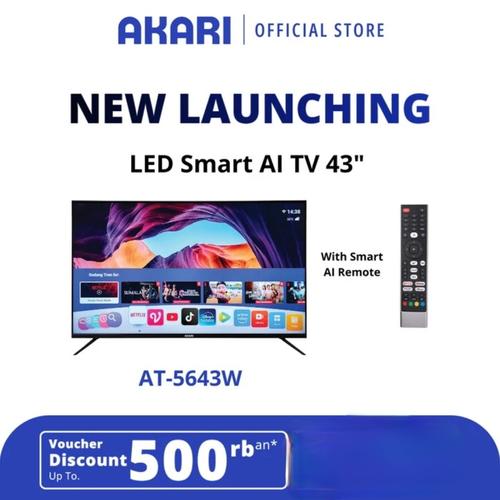 Jual AKARI SMART AI TV 43" UHD 4K VOICE COMMENT AT-5643W - Kota ...