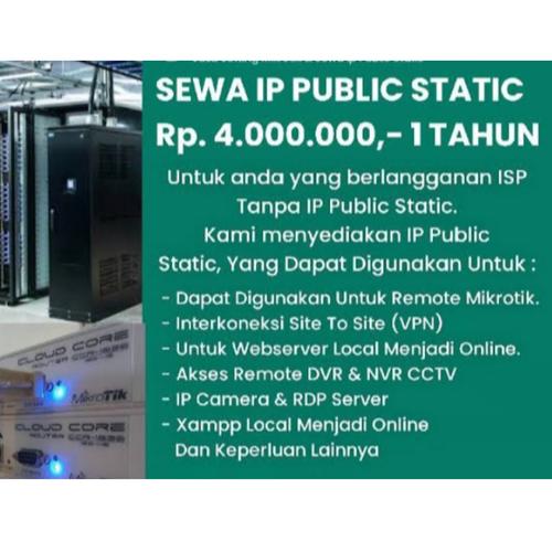 Jual Mikrotik Sewa IP Static Public Includ full Setting tunneling Interkoneksi kantor pusat dan ...